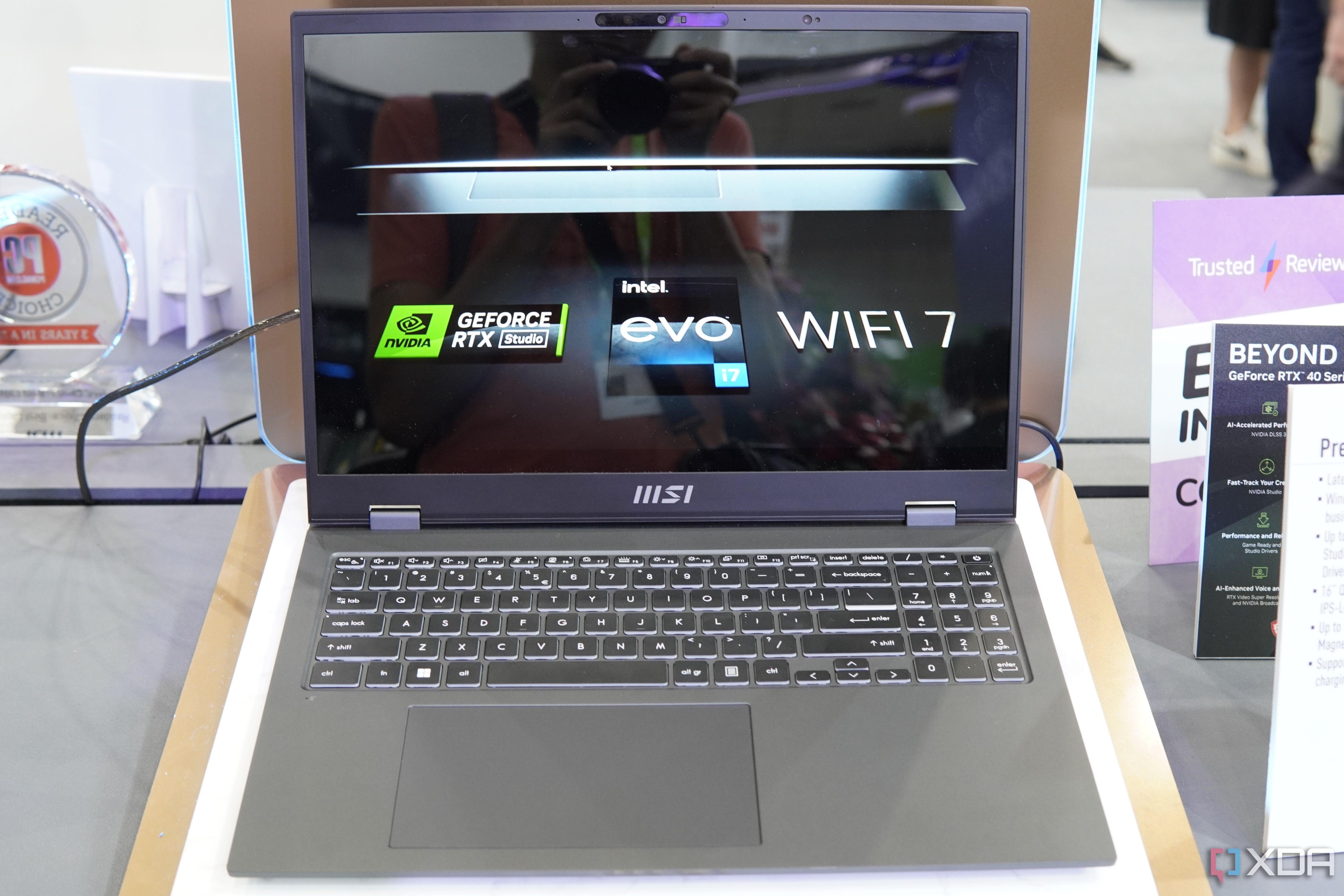 MSI's booth at Computex 2023 includes the largest touchpad I've seen on ...