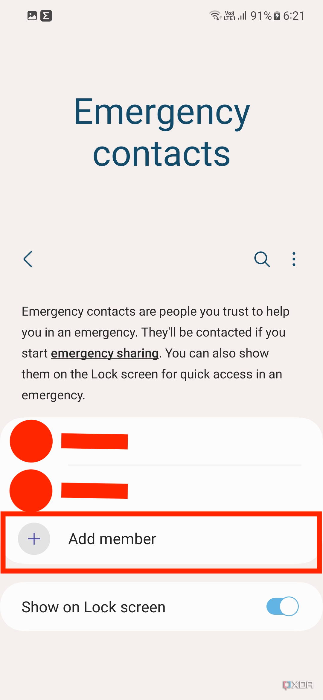 How to send an Emergency SOS call on a Samsung Galaxy device