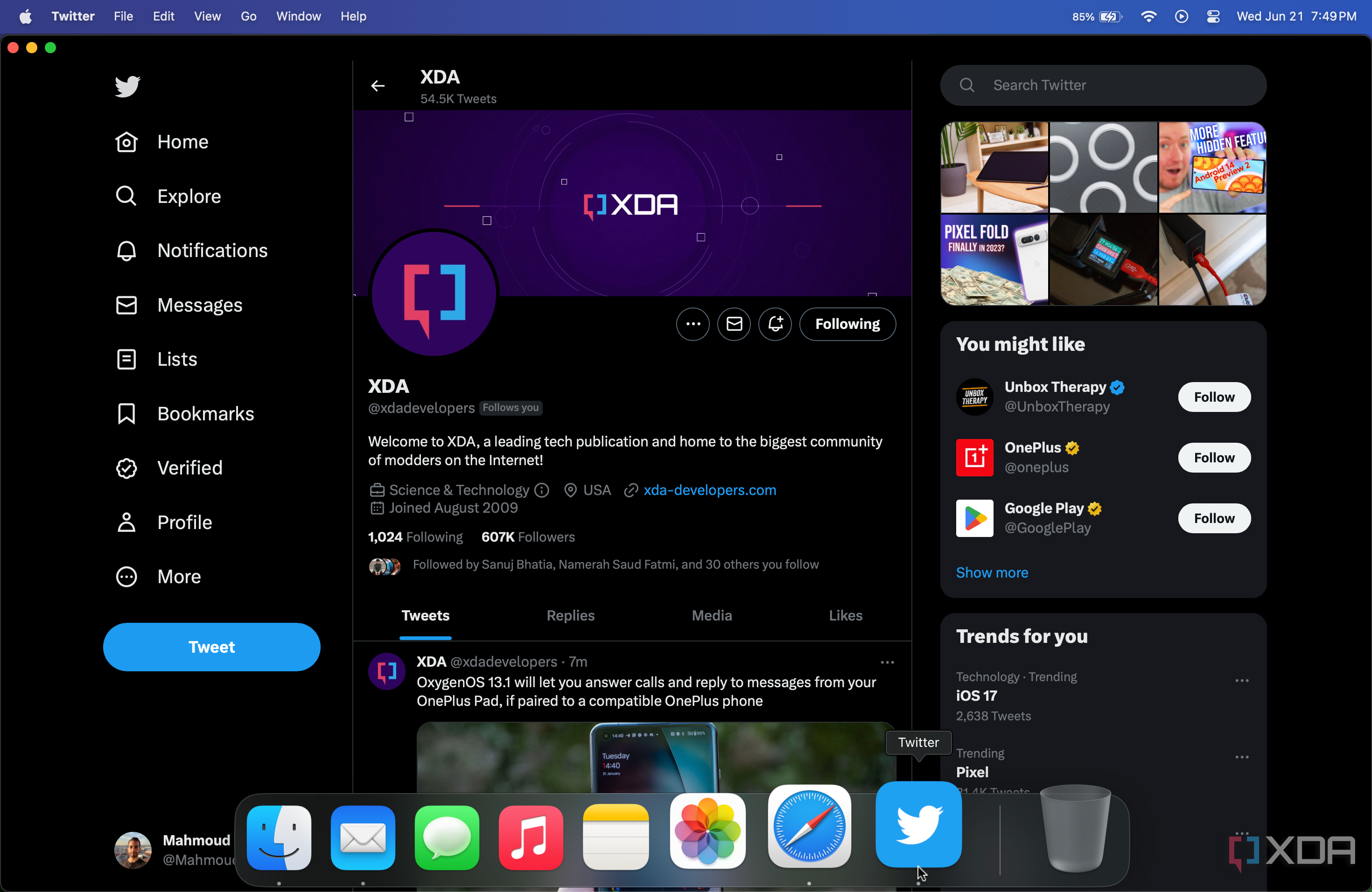 How to add a web app to your Mac's Dock on macOS Sonoma