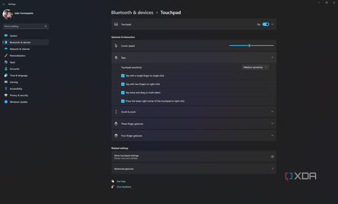 How to customize touchpad gestures in Windows 11
