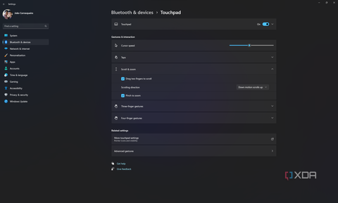 How to customize touchpad gestures in Windows 11