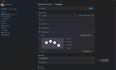 How to customize touchpad gestures in Windows 11