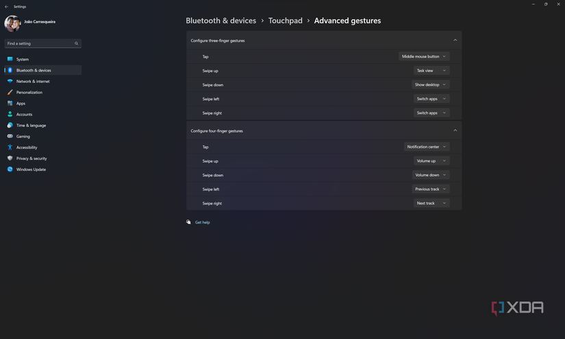 How to customize touchpad gestures in Windows 11
