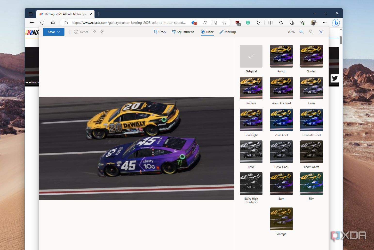 How to edit images in Microsoft Edge