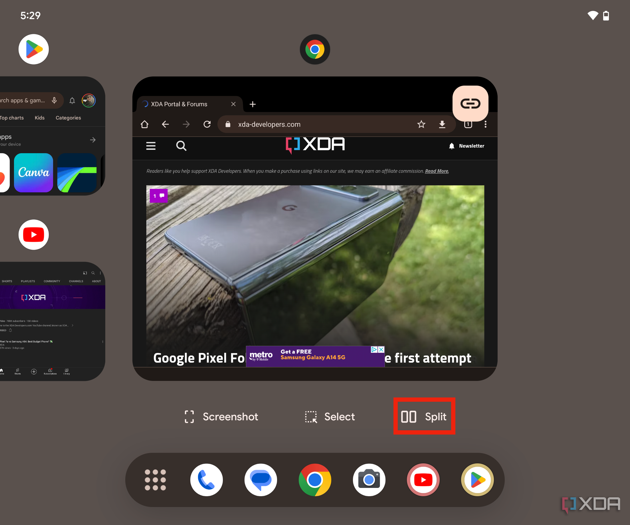 How to use two apps at once on the Google Pixel Fold