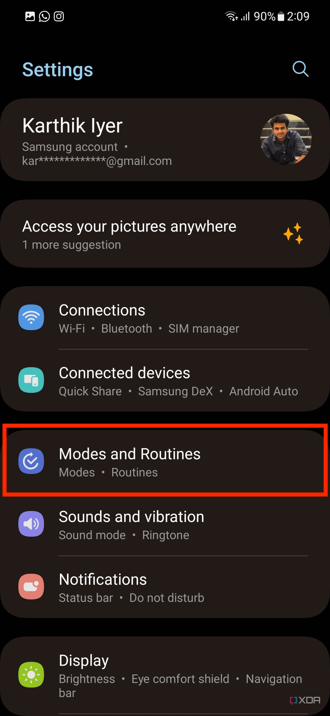 How to create custom Modes and Routines on a Samsung device