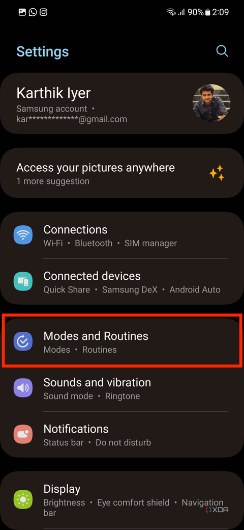 How to create custom Modes and Routines on a Samsung device