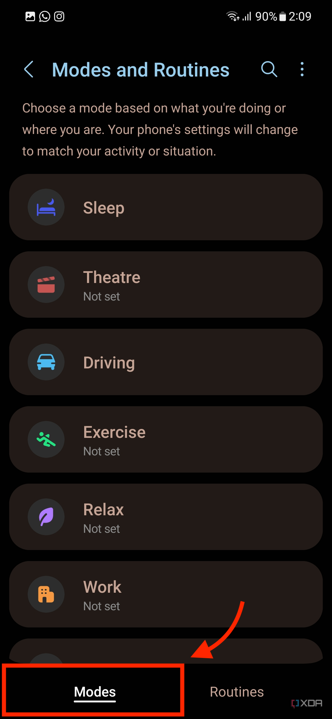 How to create custom Modes and Routines on a Samsung device