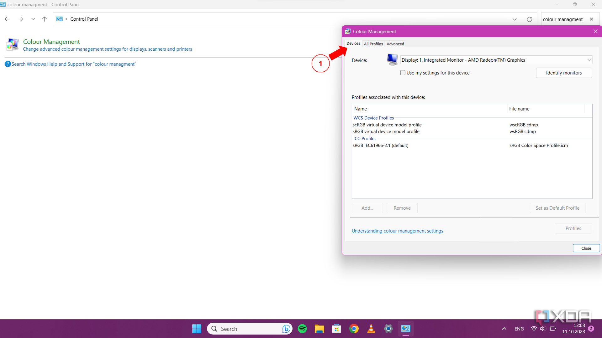How to change and install color profiles on Windows 11