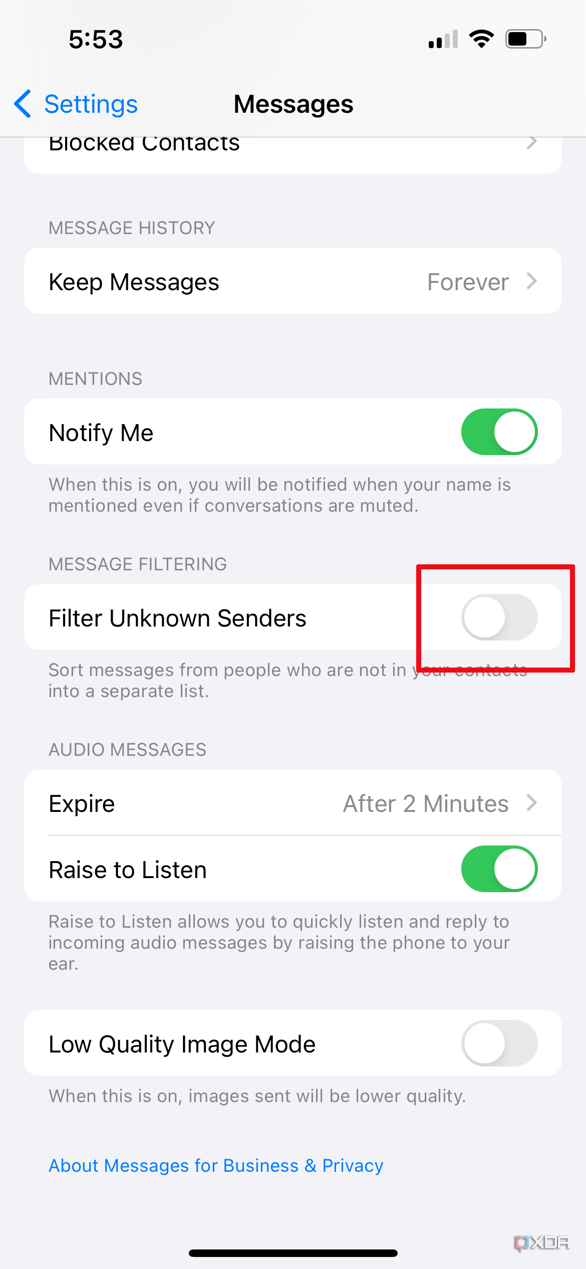 How to hide iPhone messages