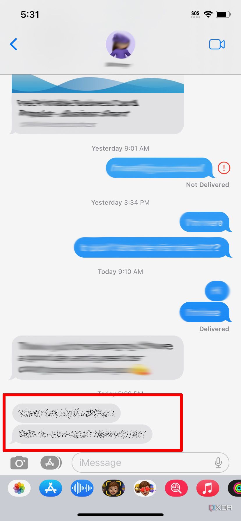 How to hide iPhone messages