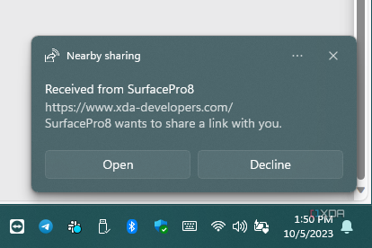 How to use Nearby sharing in Windows 11