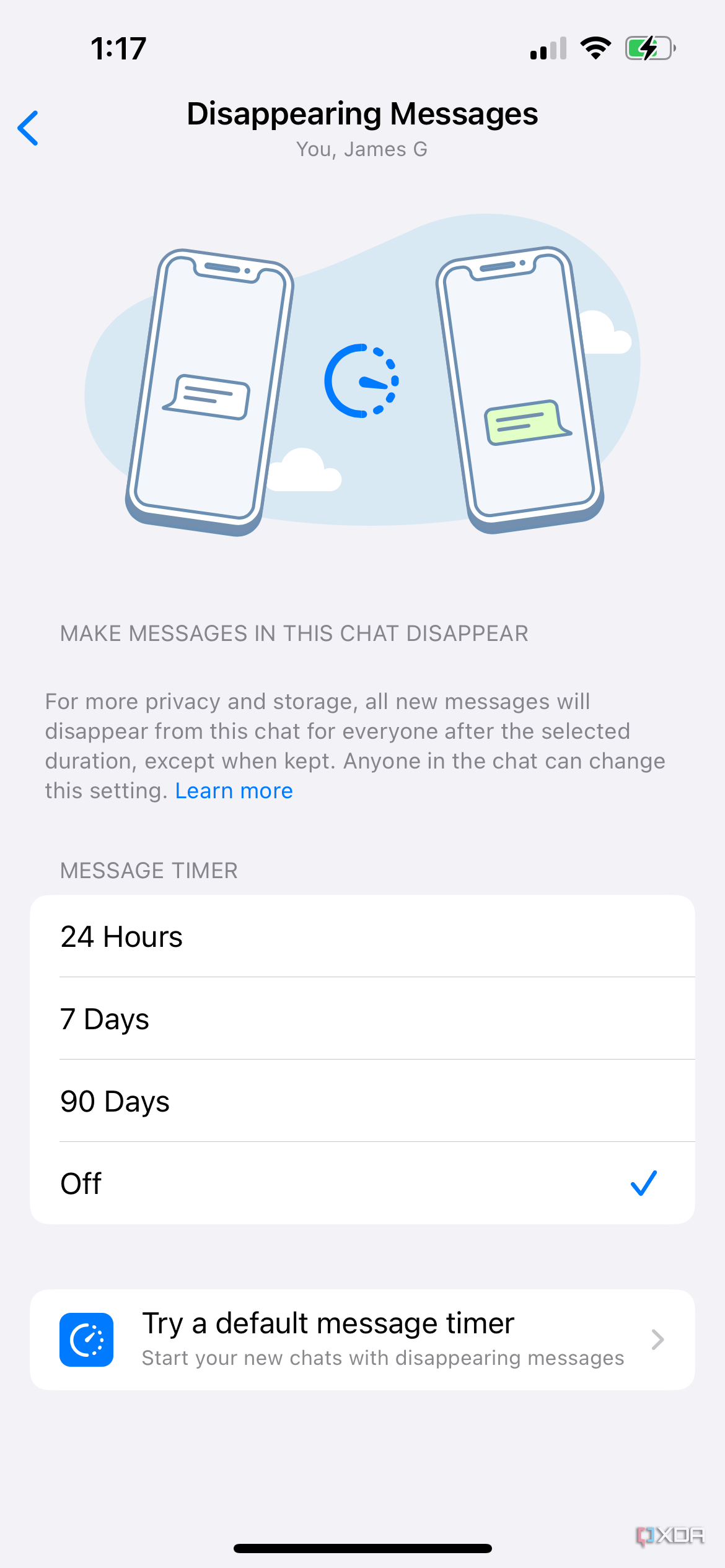 How to hide iPhone messages