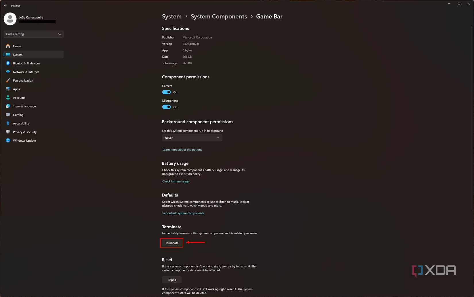 How to disable the Xbox Game Bar on Windows