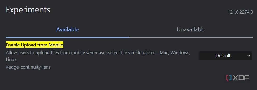 Microsoft Edge file picker on desktop will soon support mobile uploads