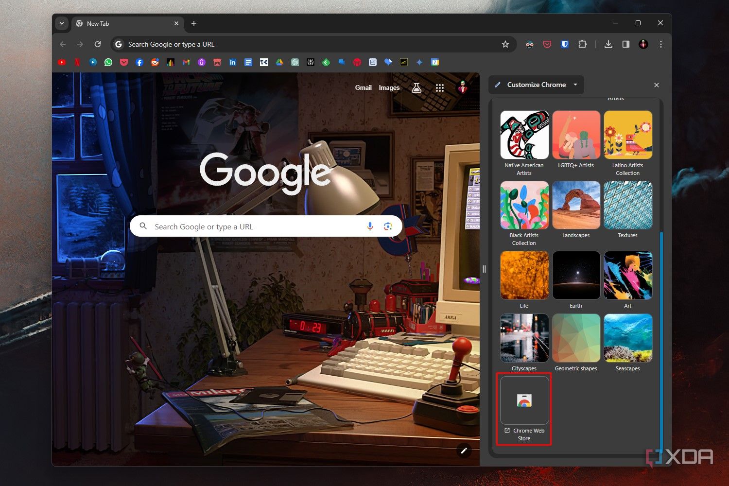 How to change your Google Chrome background