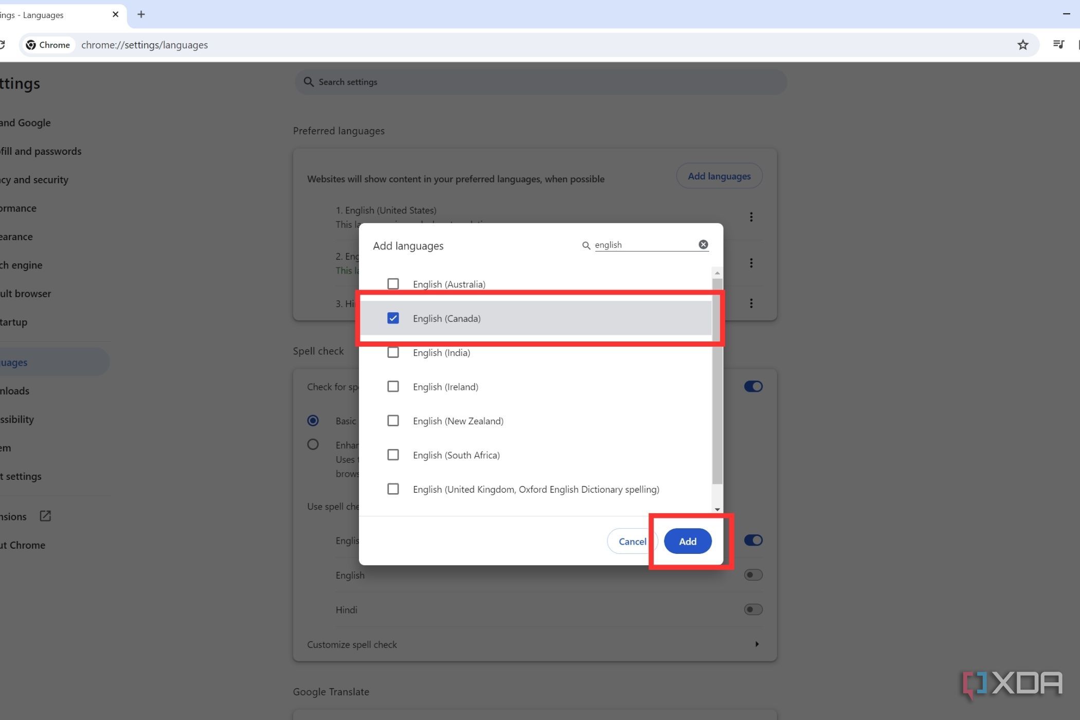 How to change the default language on Google Chrome