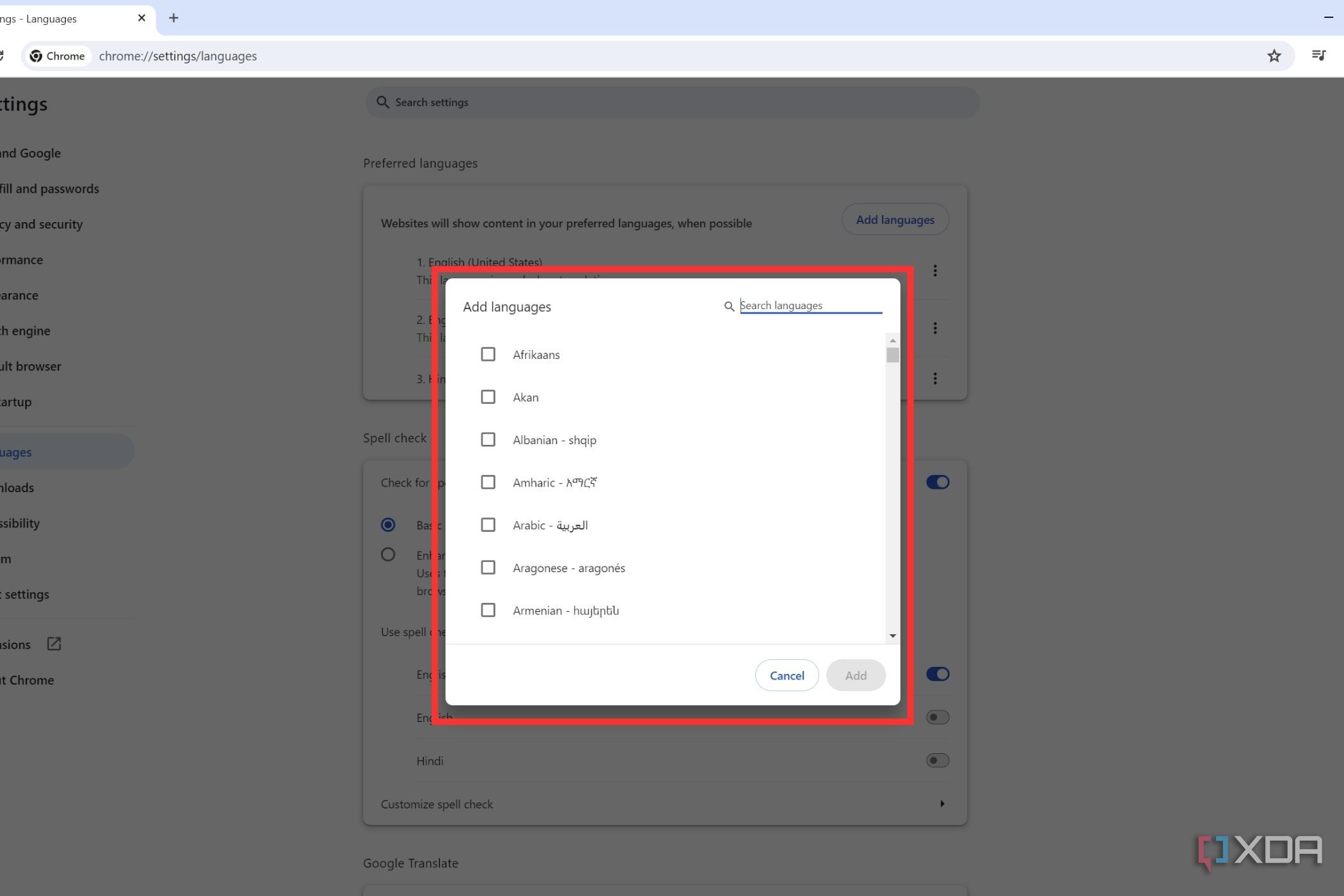 How to change the default language on Google Chrome
