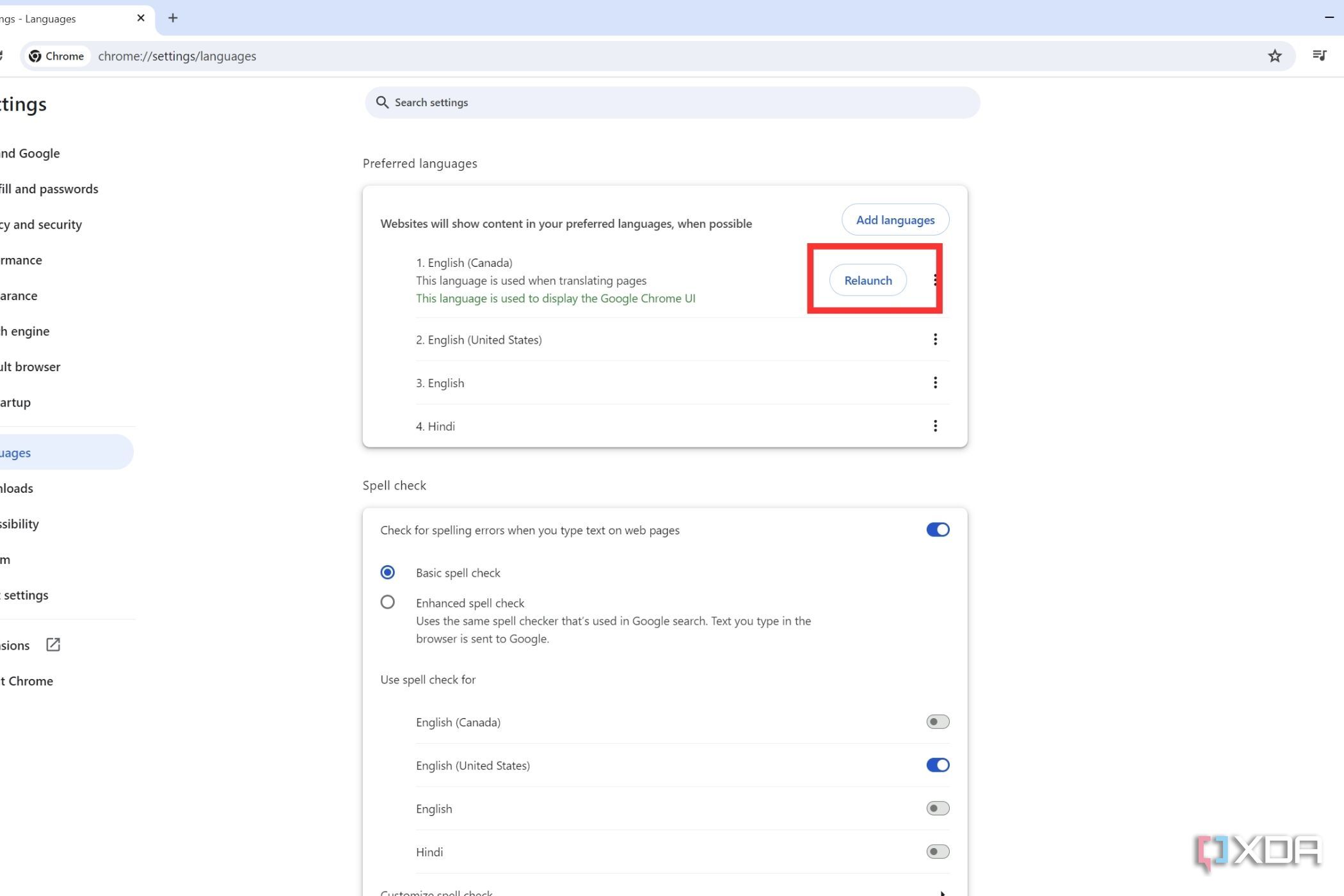 How to change the default language on Google Chrome
