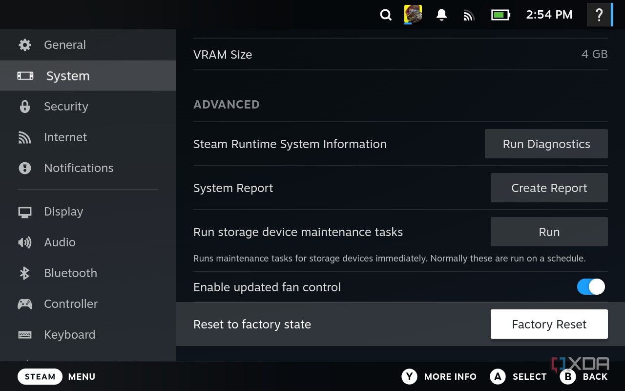 How to factory reset the Steam Deck