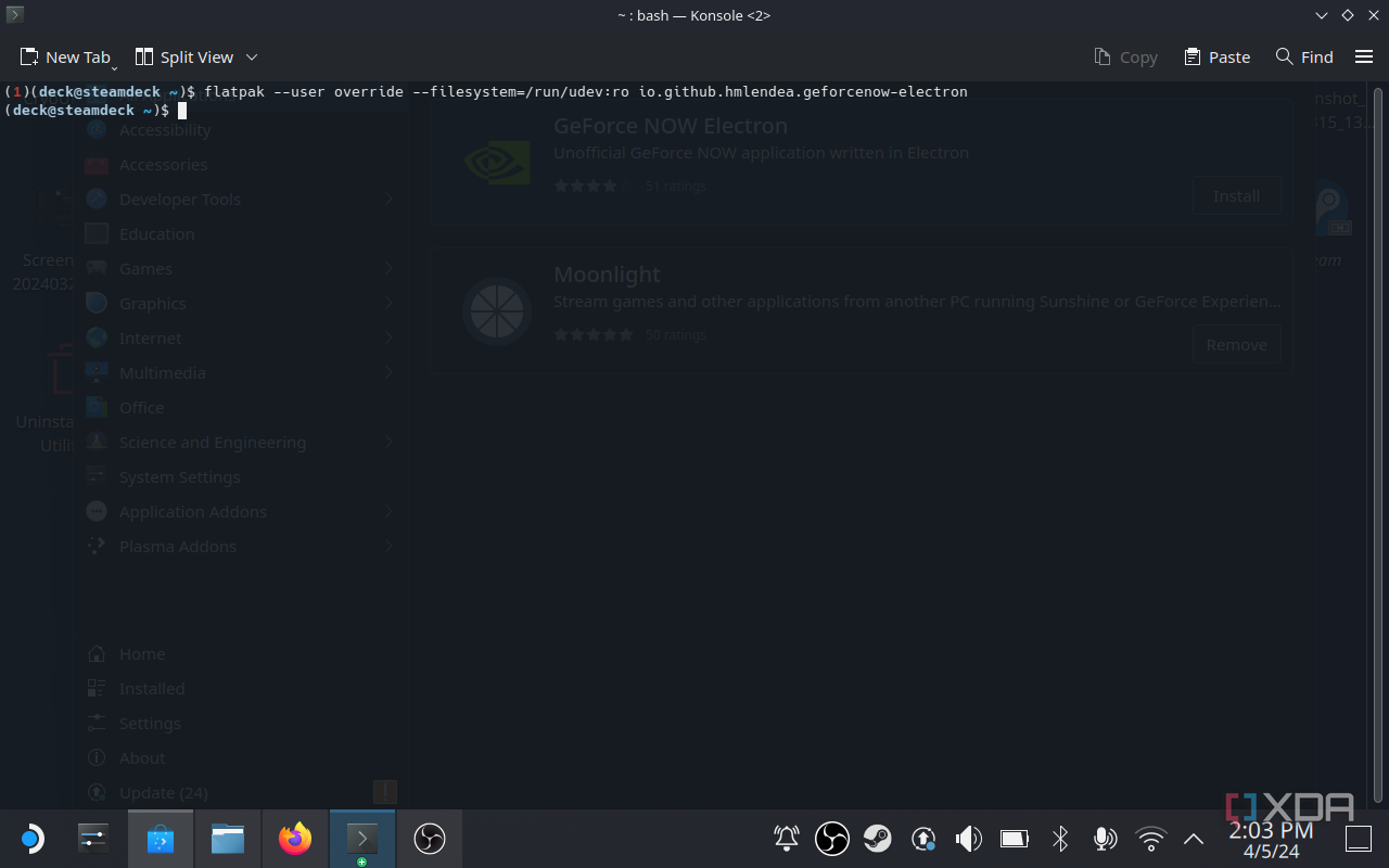 How to play GeForce Now on the Steam Deck