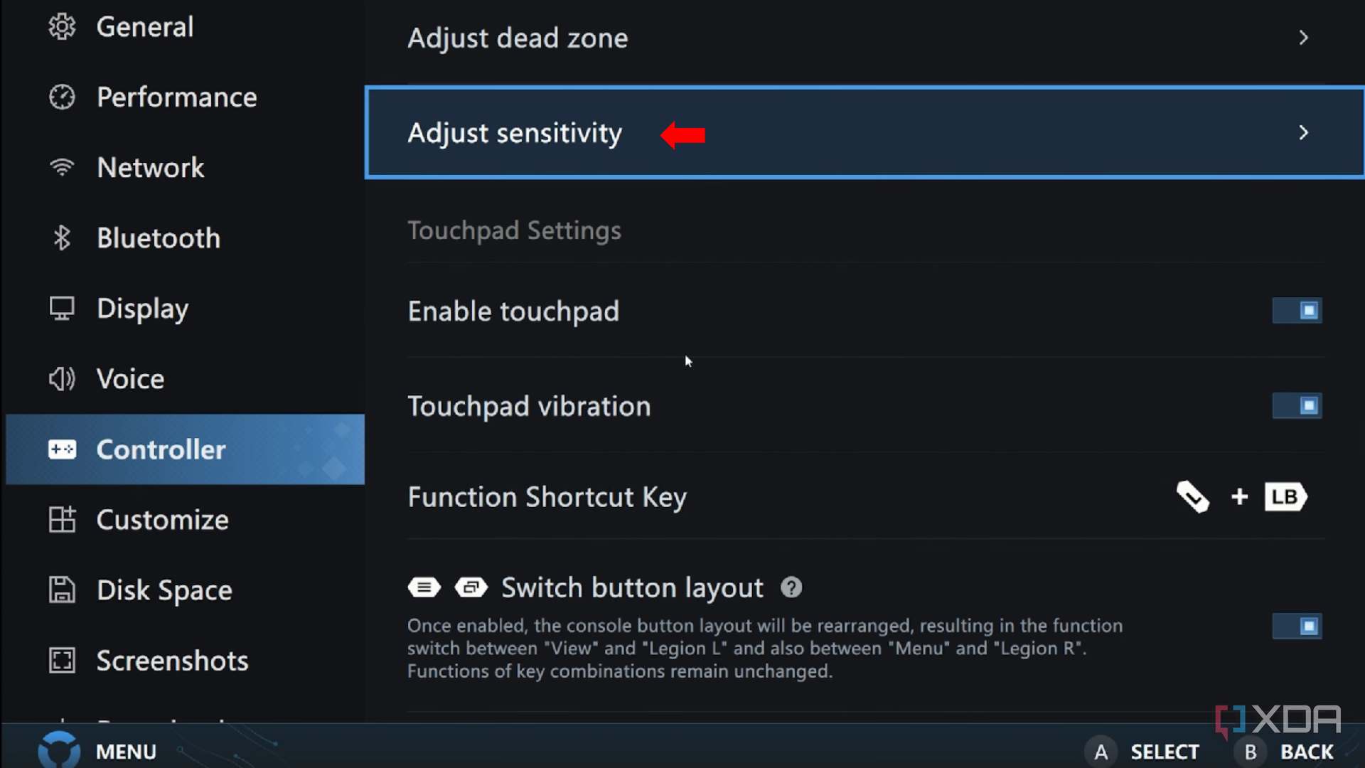 How to improve thumbstick dead zones on the Lenovo Legion Go