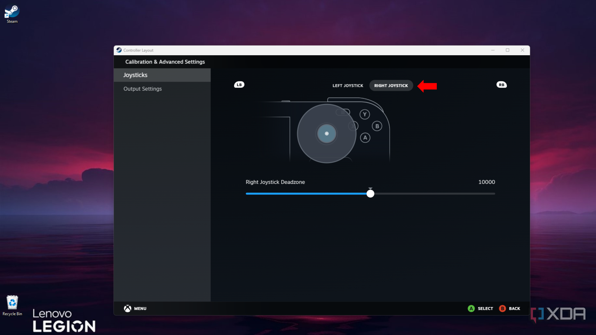 How to improve thumbstick dead zones on the Lenovo Legion Go