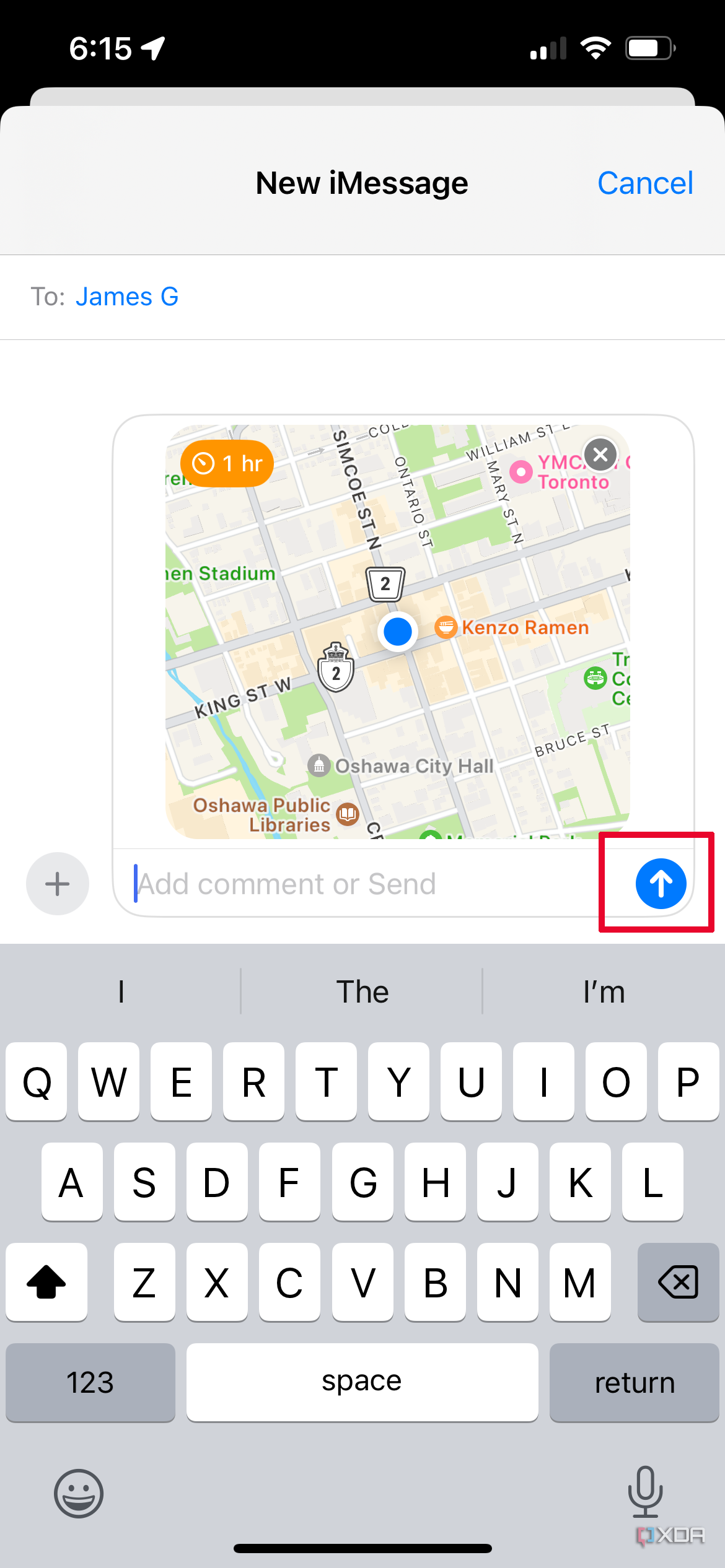 How to send your location to someone via iPhone