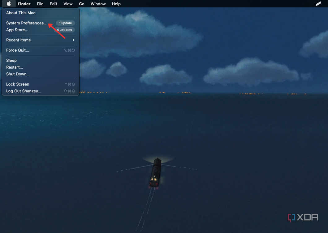 Where can System Preferences be found on your Mac?