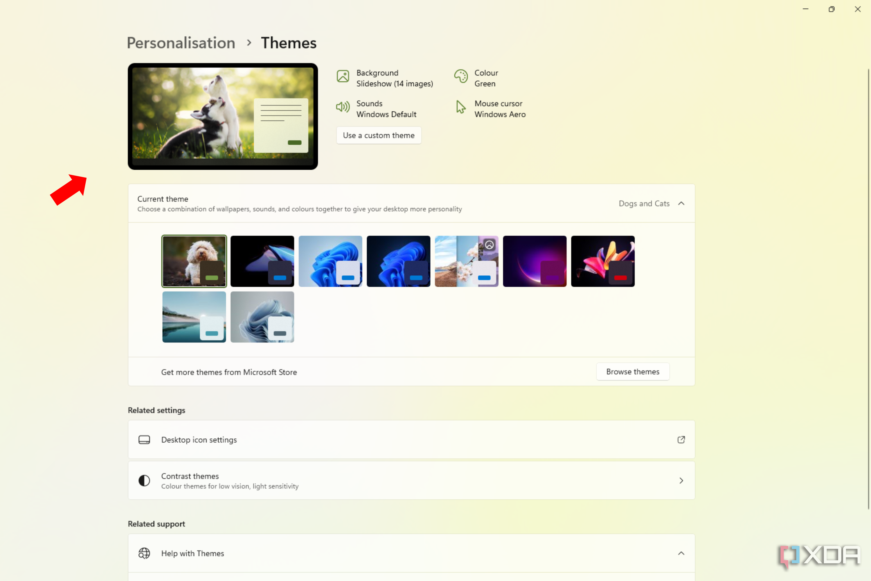 How to install themes on Windows 11