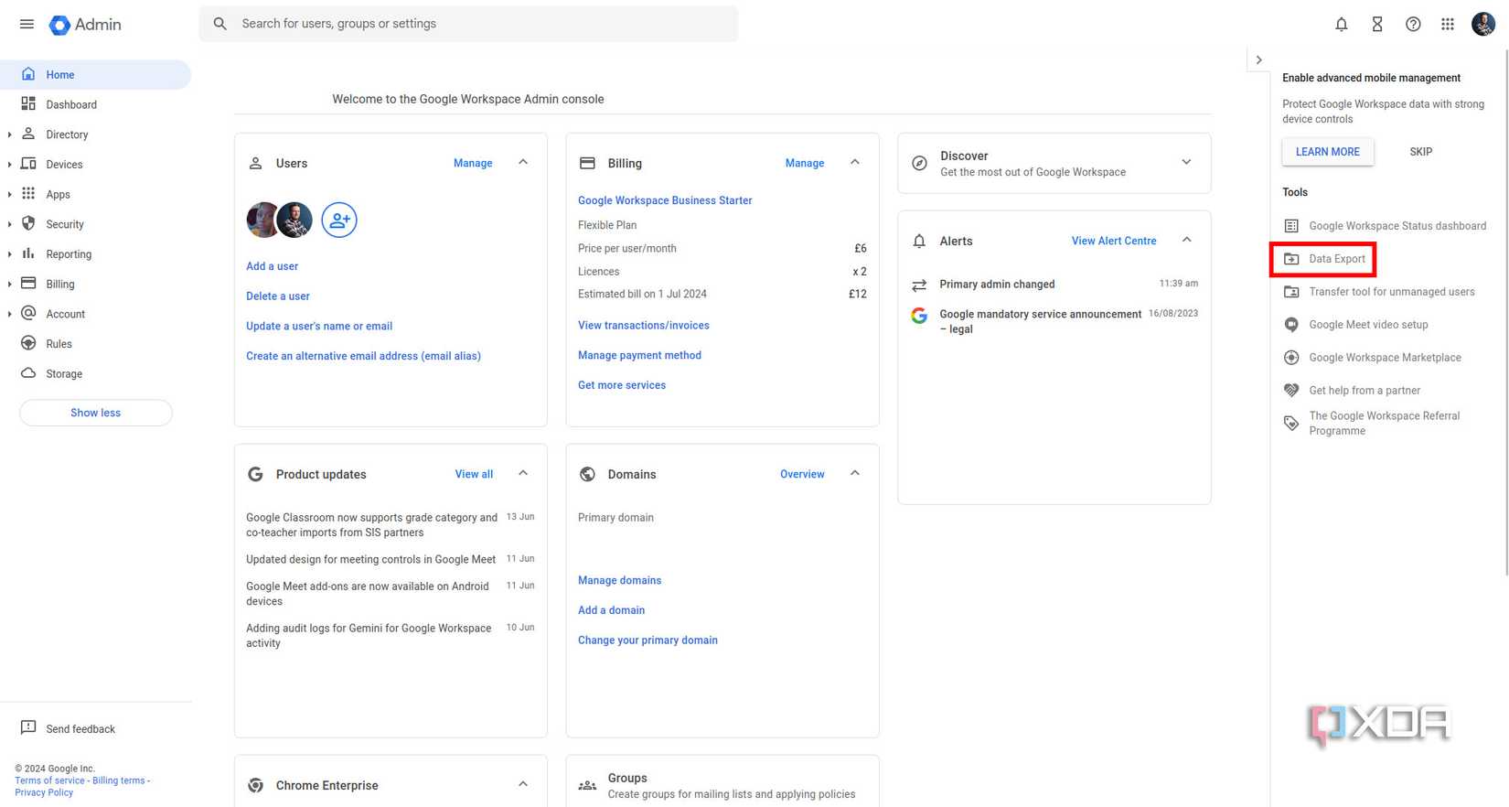How to migrate a Google Workspace account