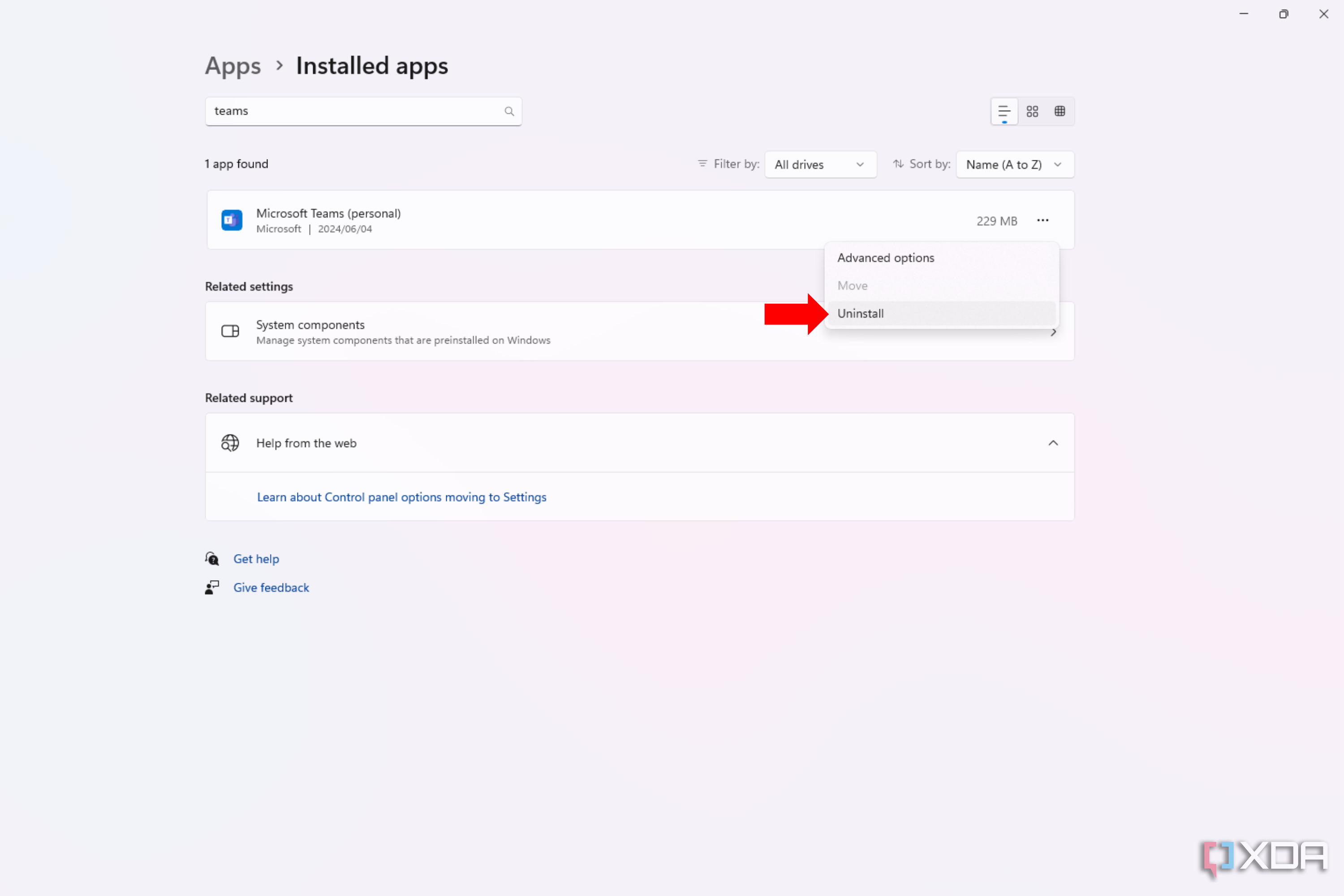 How to remove Microsoft Teams on Windows 11