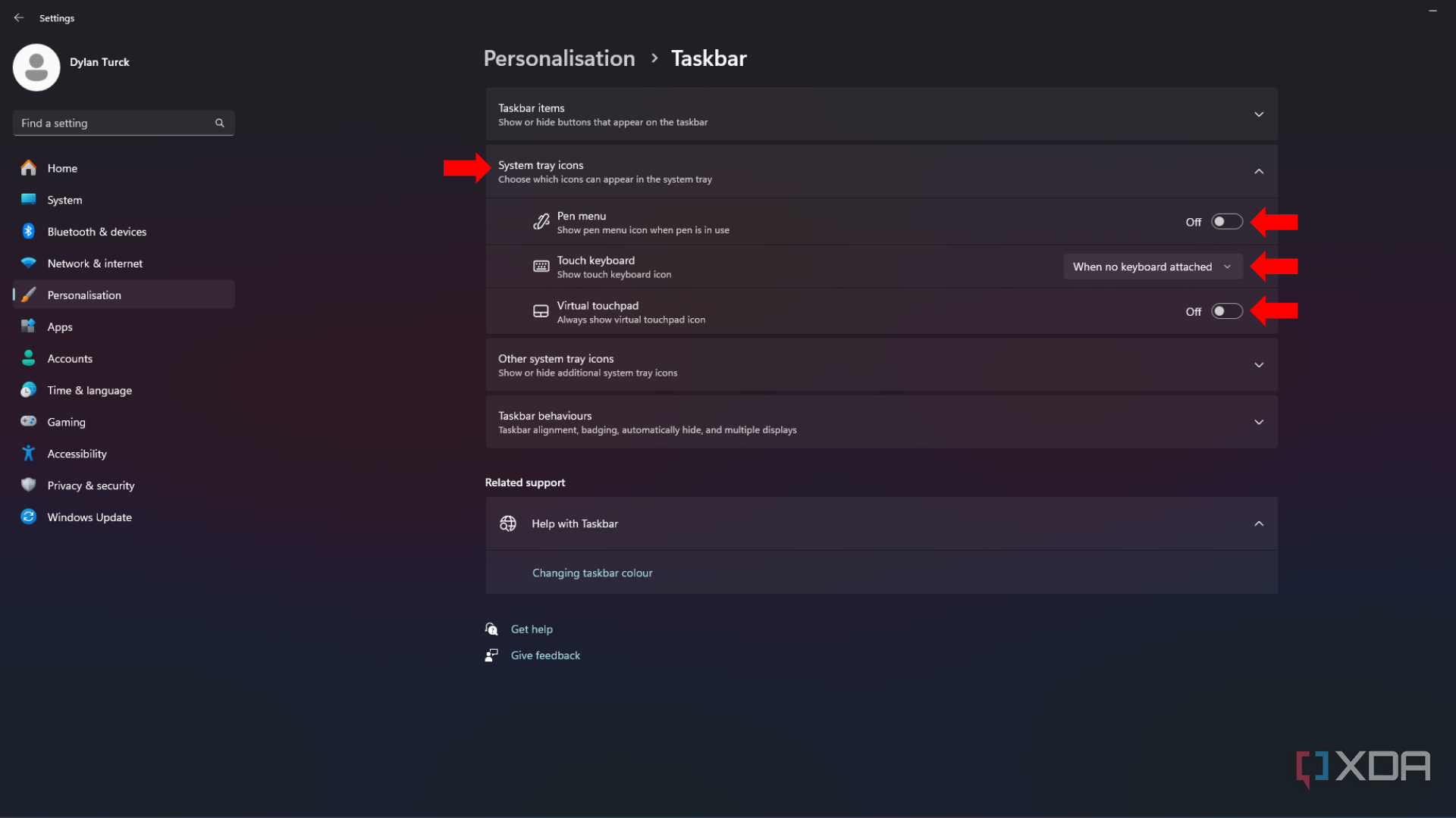 How to personalize your taskbar in Windows 11