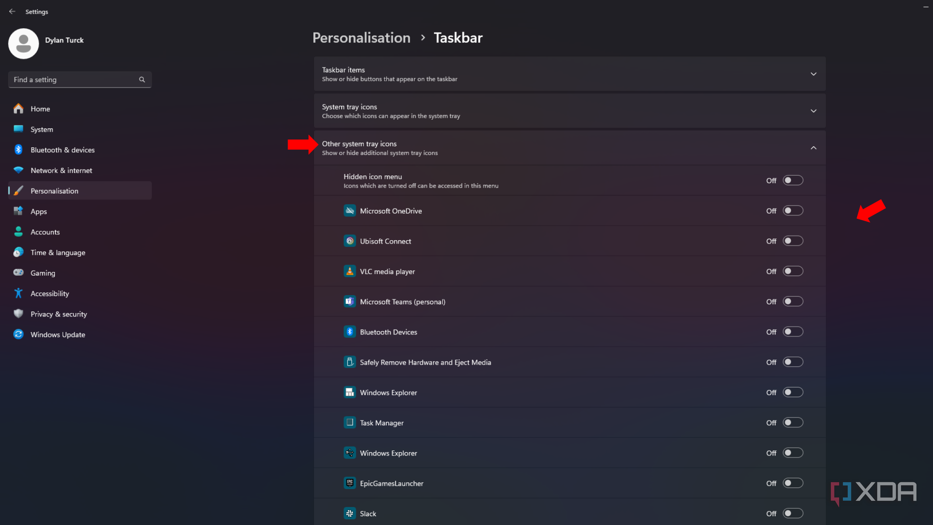 How to personalize your taskbar in Windows 11