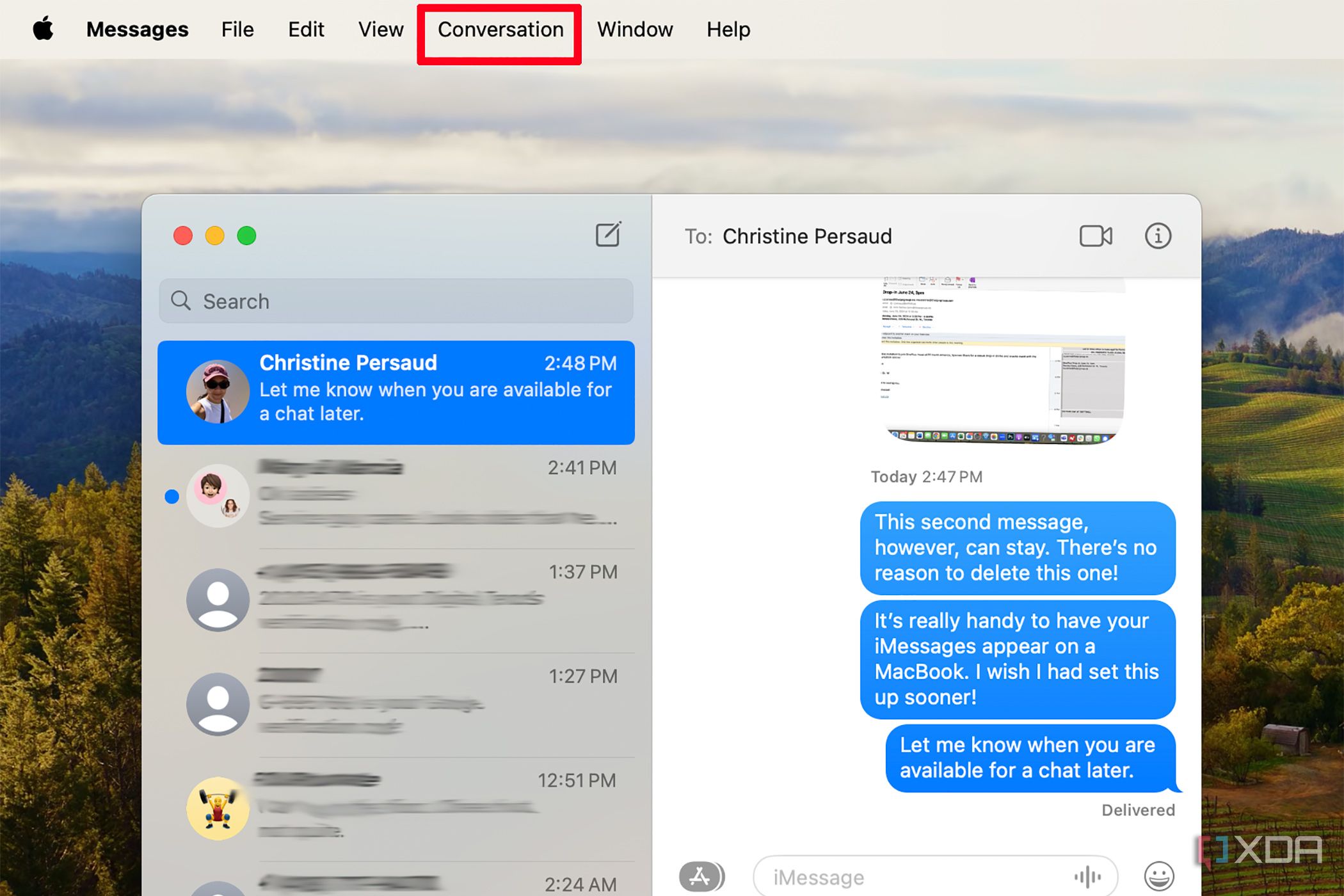 How to delete messages on a MacBook