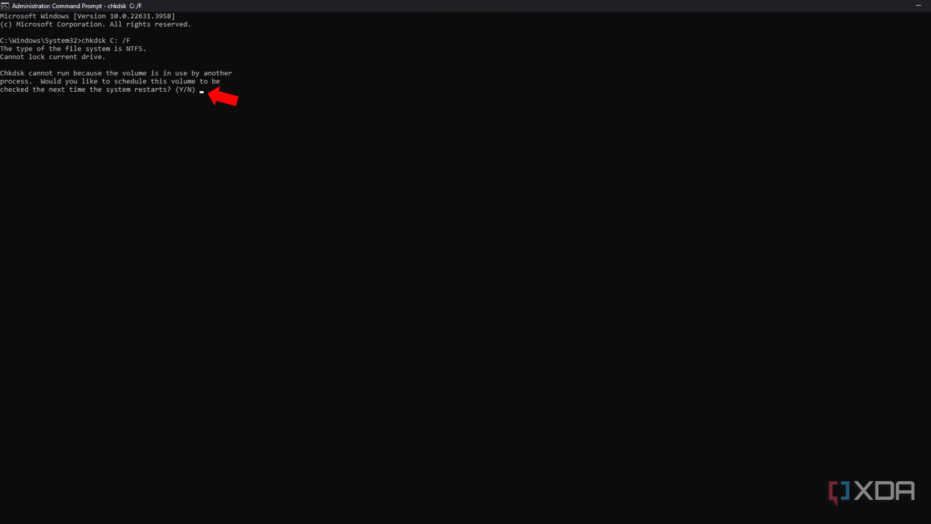 How to use the CHKDSK command in Windows