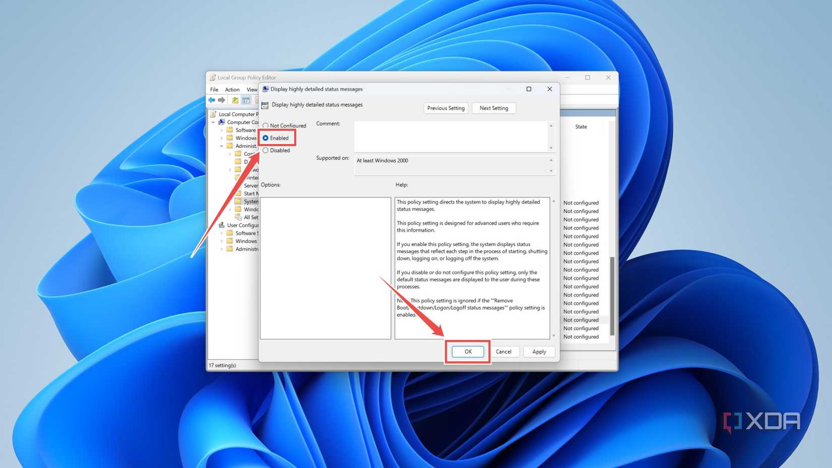 How to enable Verbose mode in Windows 11?