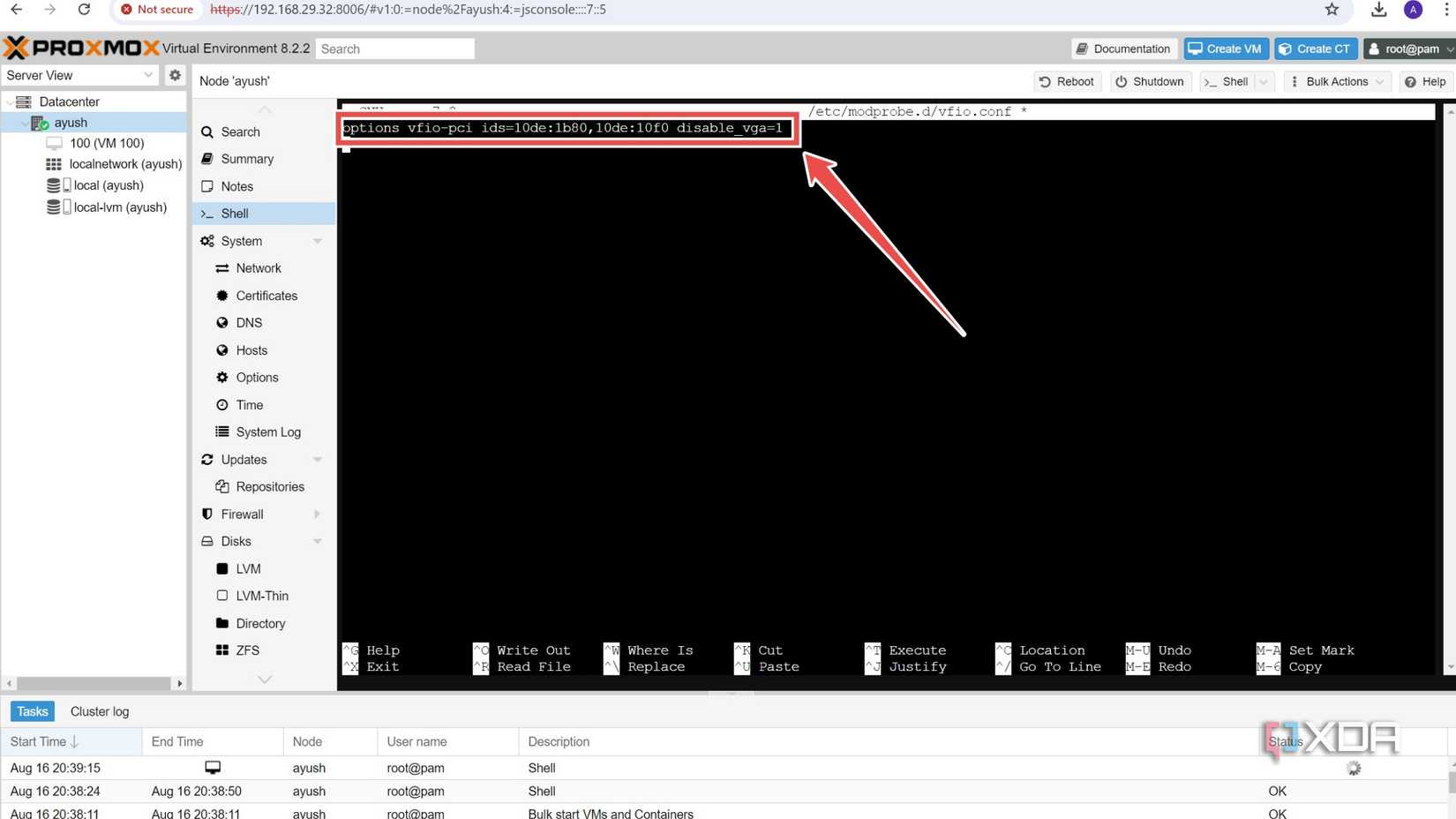 How to enable PCI passthrough in Proxmox?