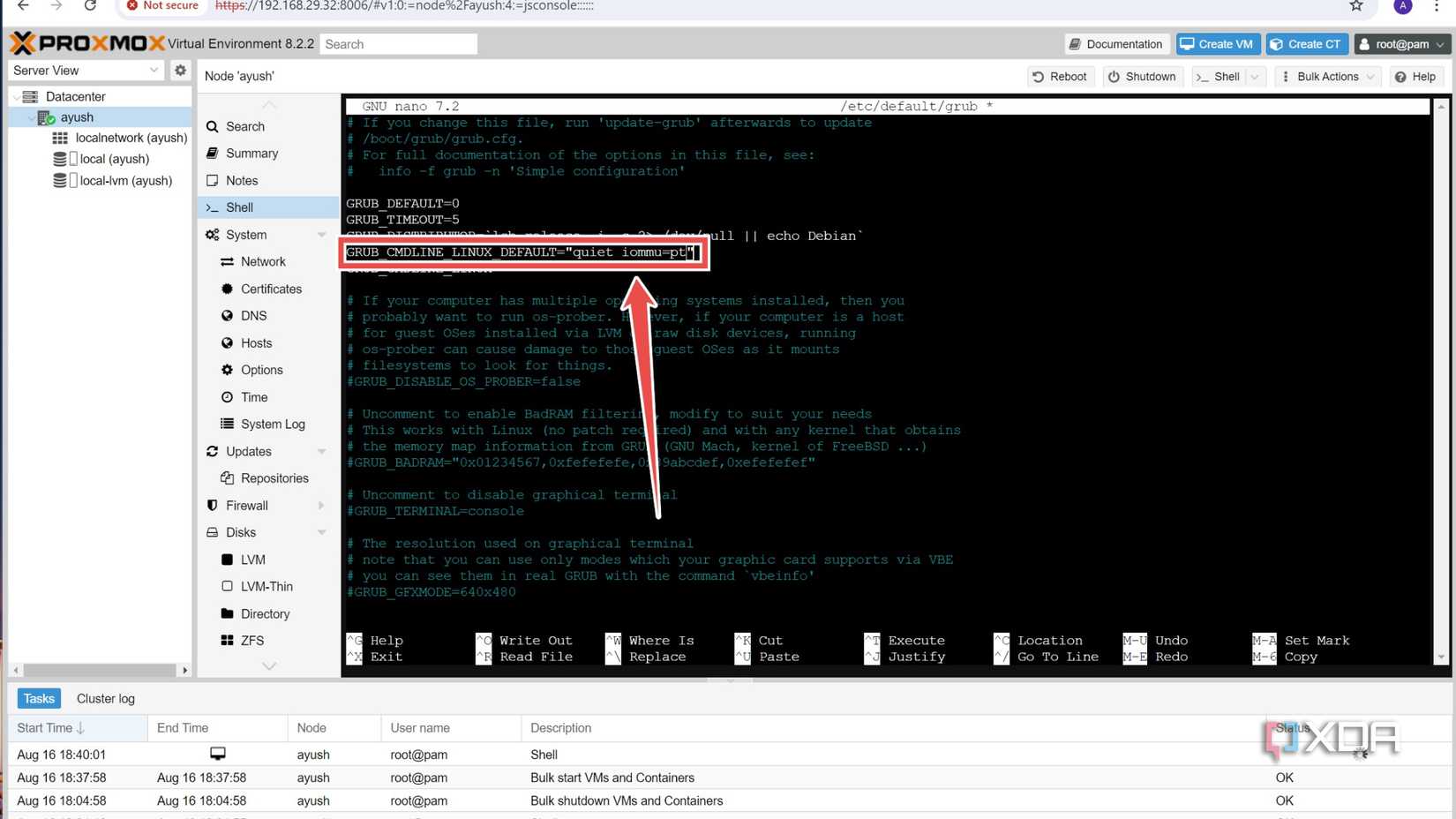 How to enable PCI passthrough in Proxmox?