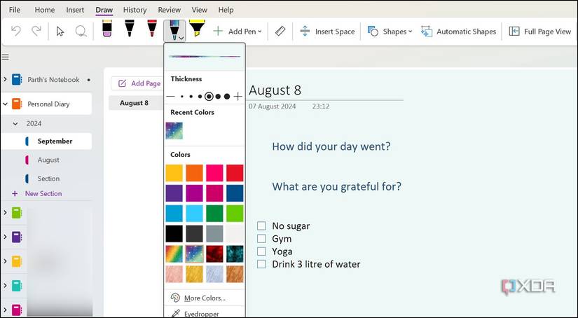 Here’s how I use OneNote as a digital journal