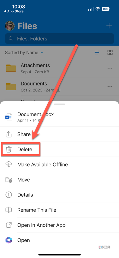 How to delete files from Microsoft OneDrive