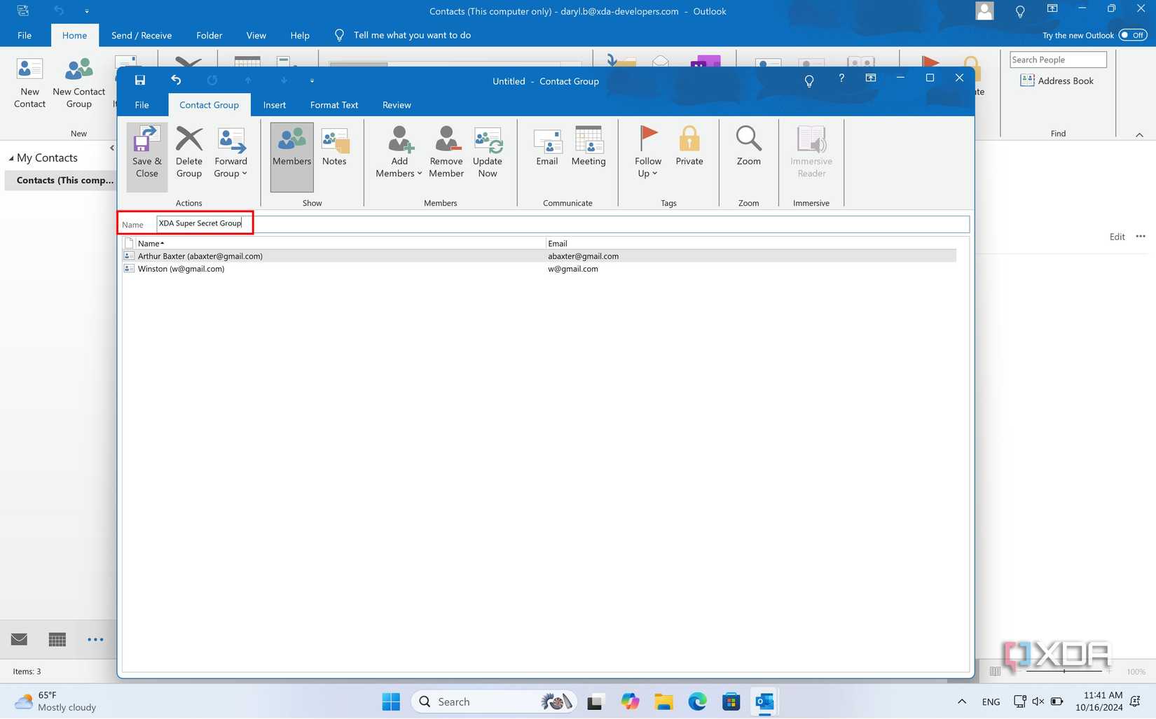 How to make your life easier by creating a contact list in Outlook