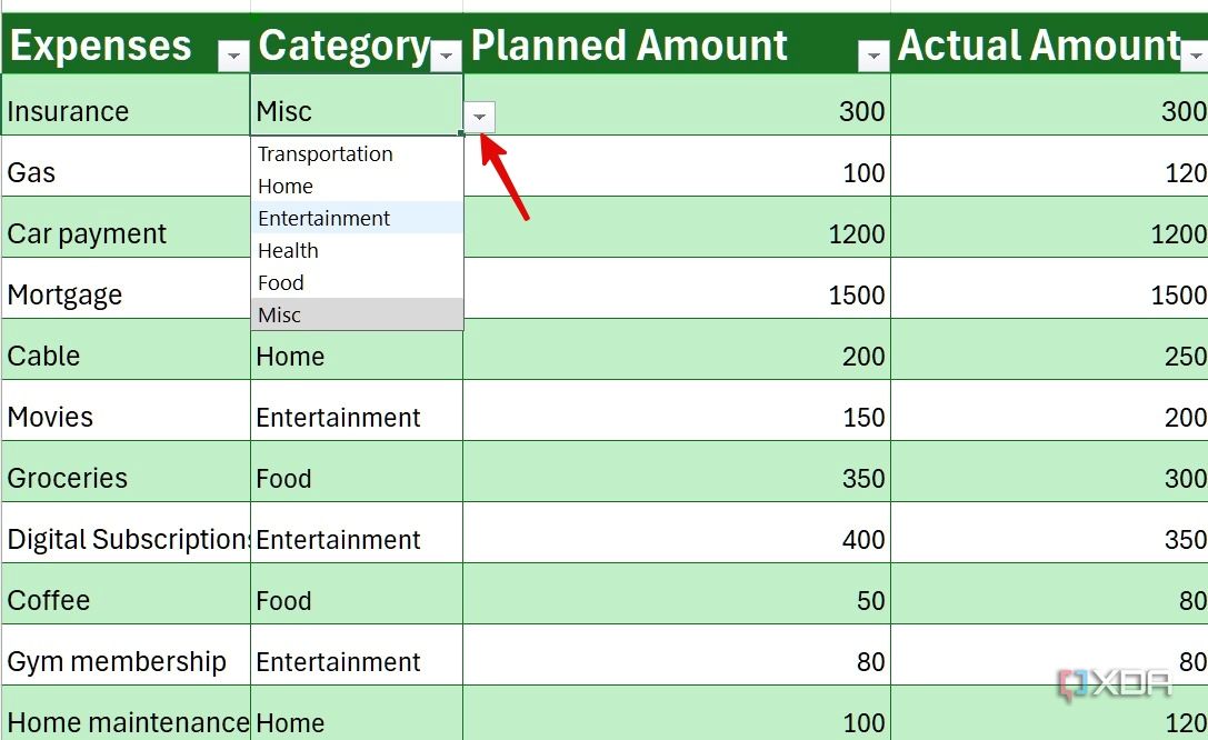 How I built a budgeting template from scratch in Excel