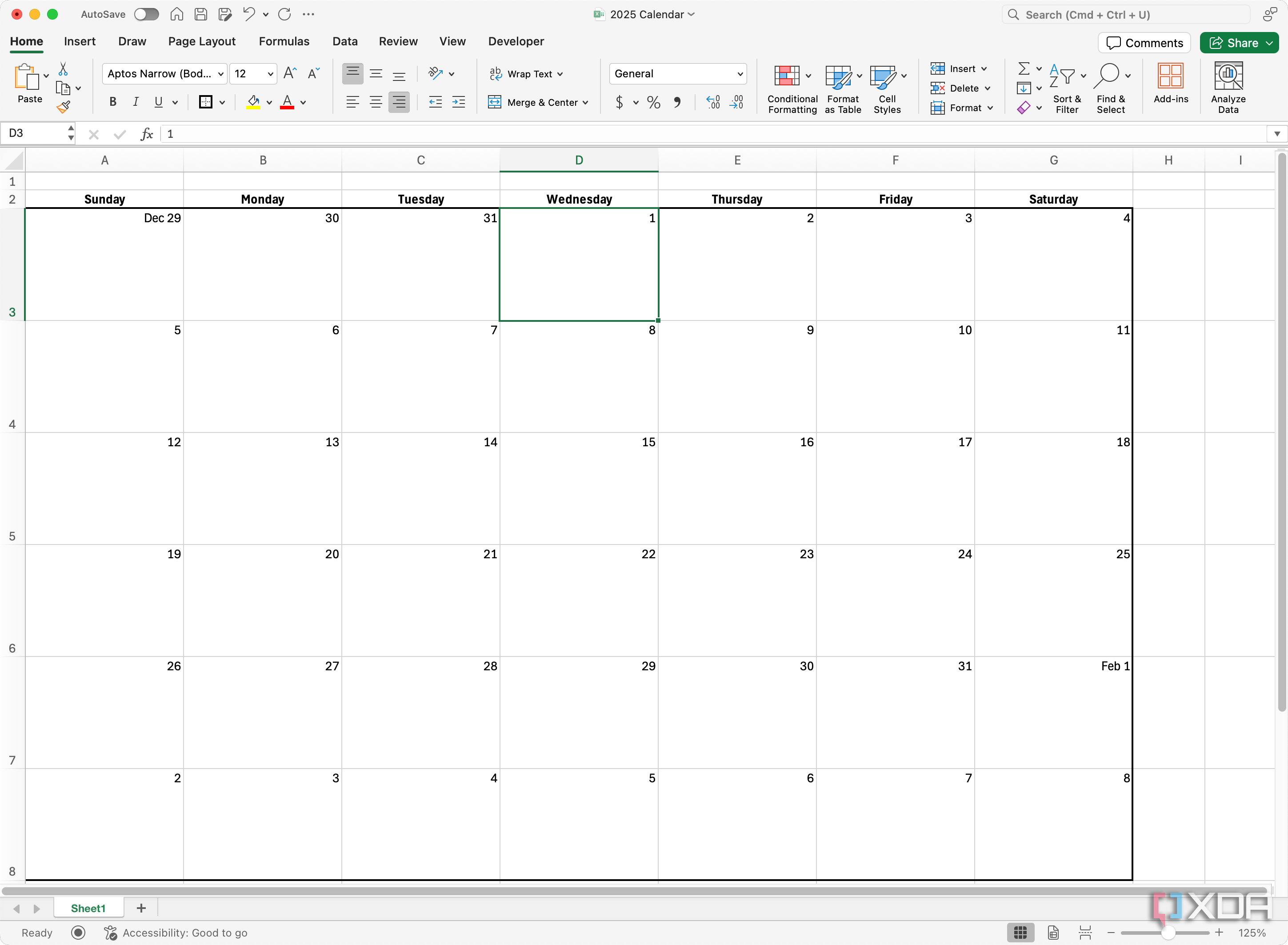 I used Excel to print my own family and personal calendars, and so can you