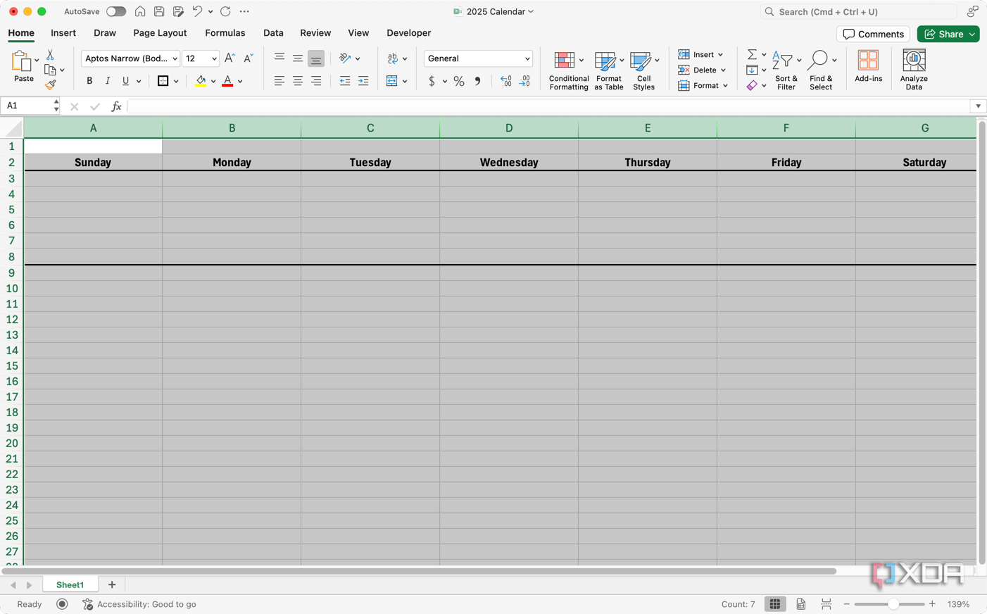 I used Excel to print my own family and personal calendars, and so can you