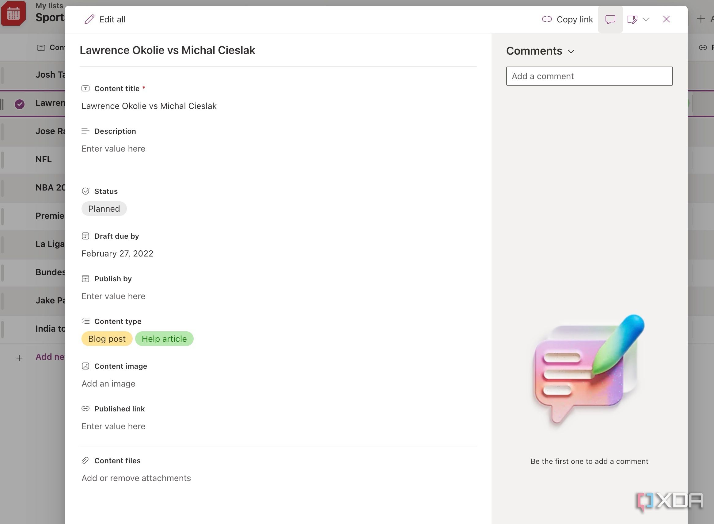 Manage your projects with Microsoft Lists