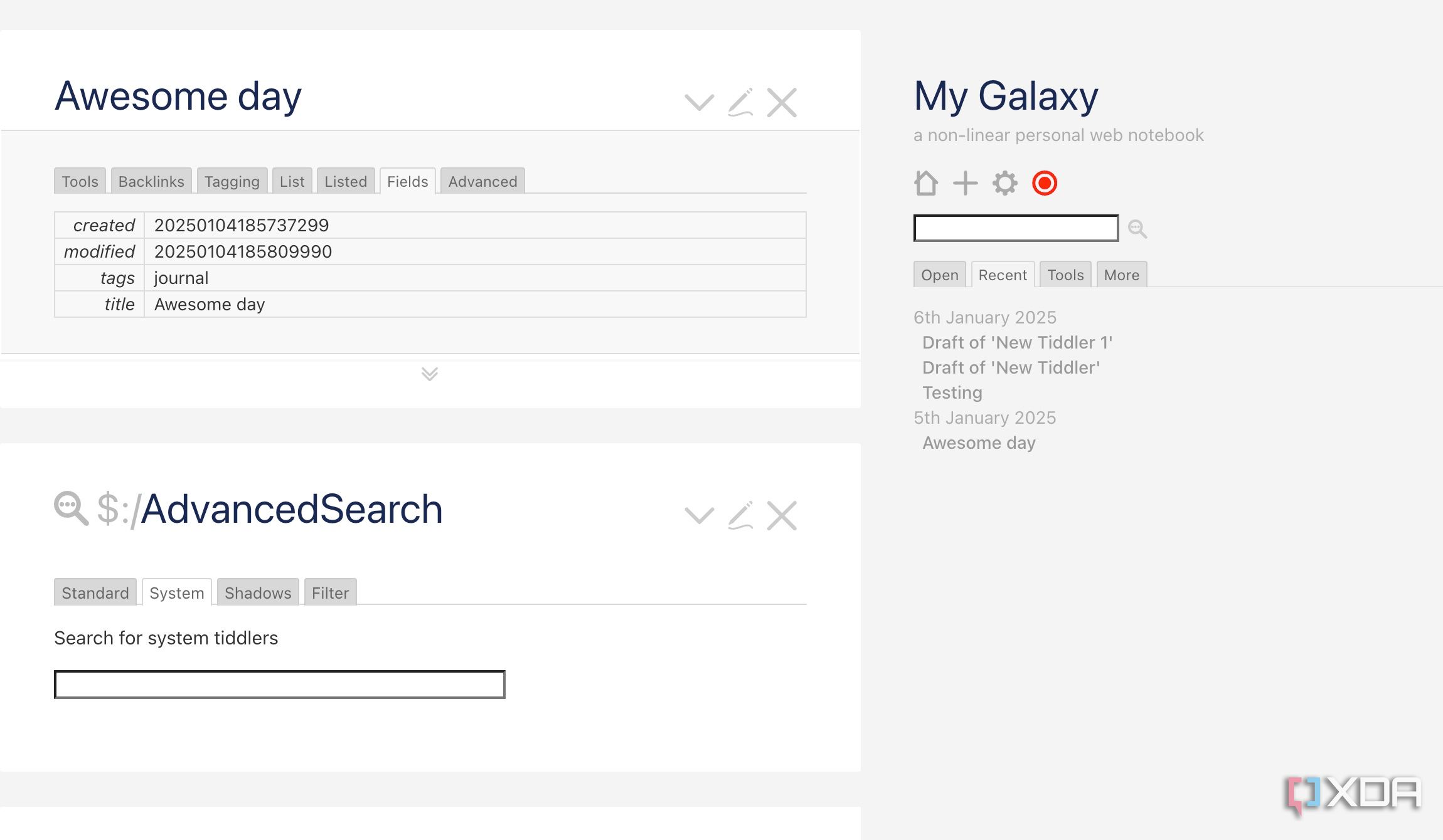 TiddlyWiki should be your knowledge database
