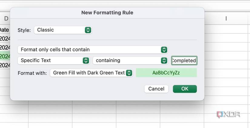 Here is how I use conditional formatting during project management in Excel