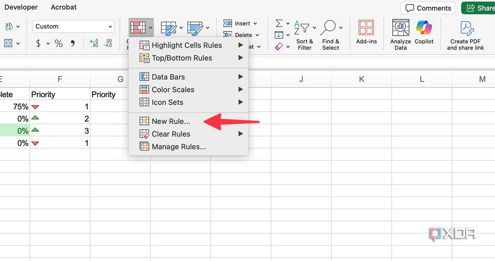 Here is how I use conditional formatting during project management in Excel
