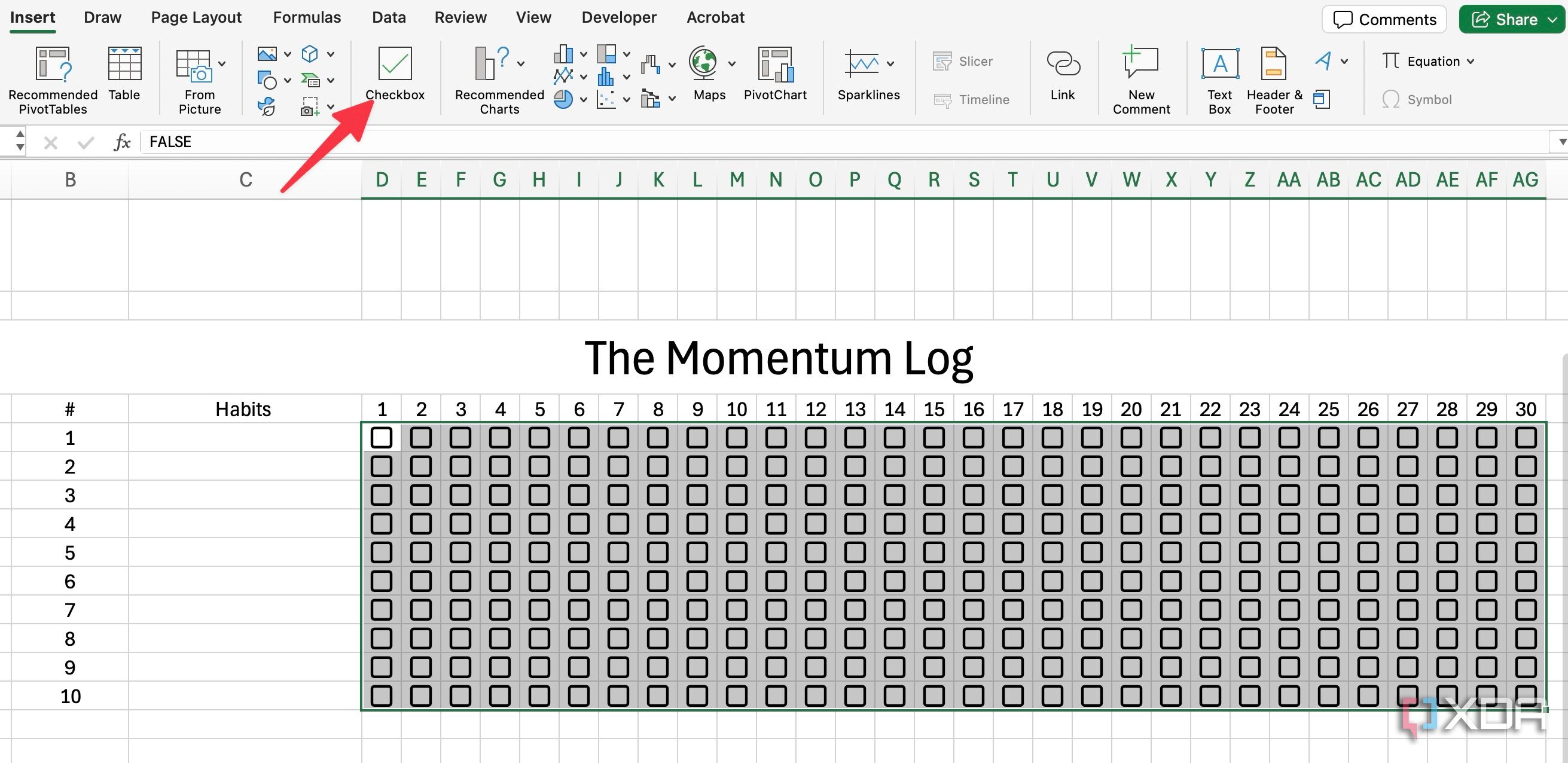 I built a habit tracker in Excel that actually works
